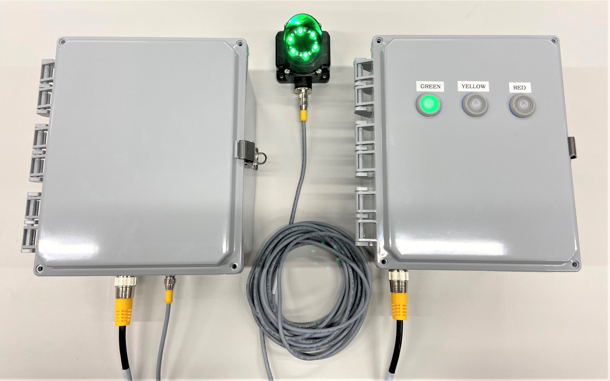 Wireless Panel Kit with push-button Status Light Indication - A-Tech Inc.